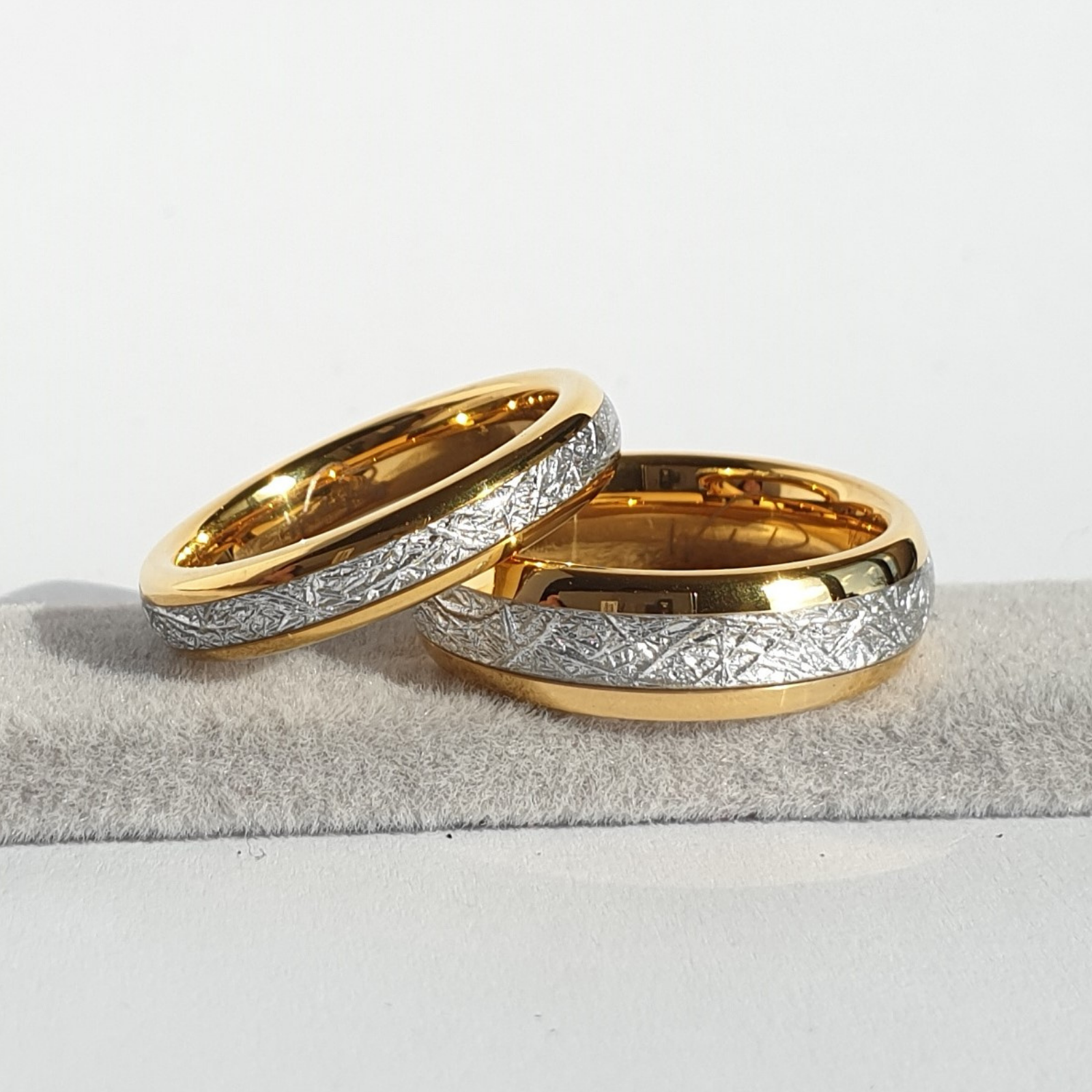 The Golden Steel Wonder Ring Set – Rock Solid Rings